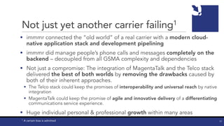 Programmable Telecoms is Hard - The immmr Story | PDF