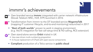 Programmable Telecoms is Hard - The immmr Story | PDF