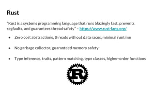 Developing web applications in Rust | PDF