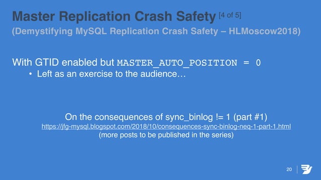 Demystifying MySQL Replication Crash Safety | PPT