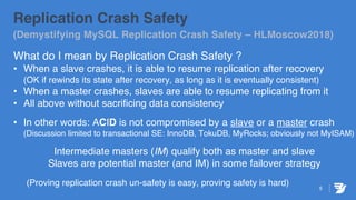 Demystifying MySQL Replication Crash Safety | PPT