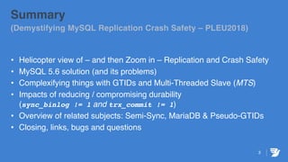Demystifying MySQL Replication Crash Safety | PDF