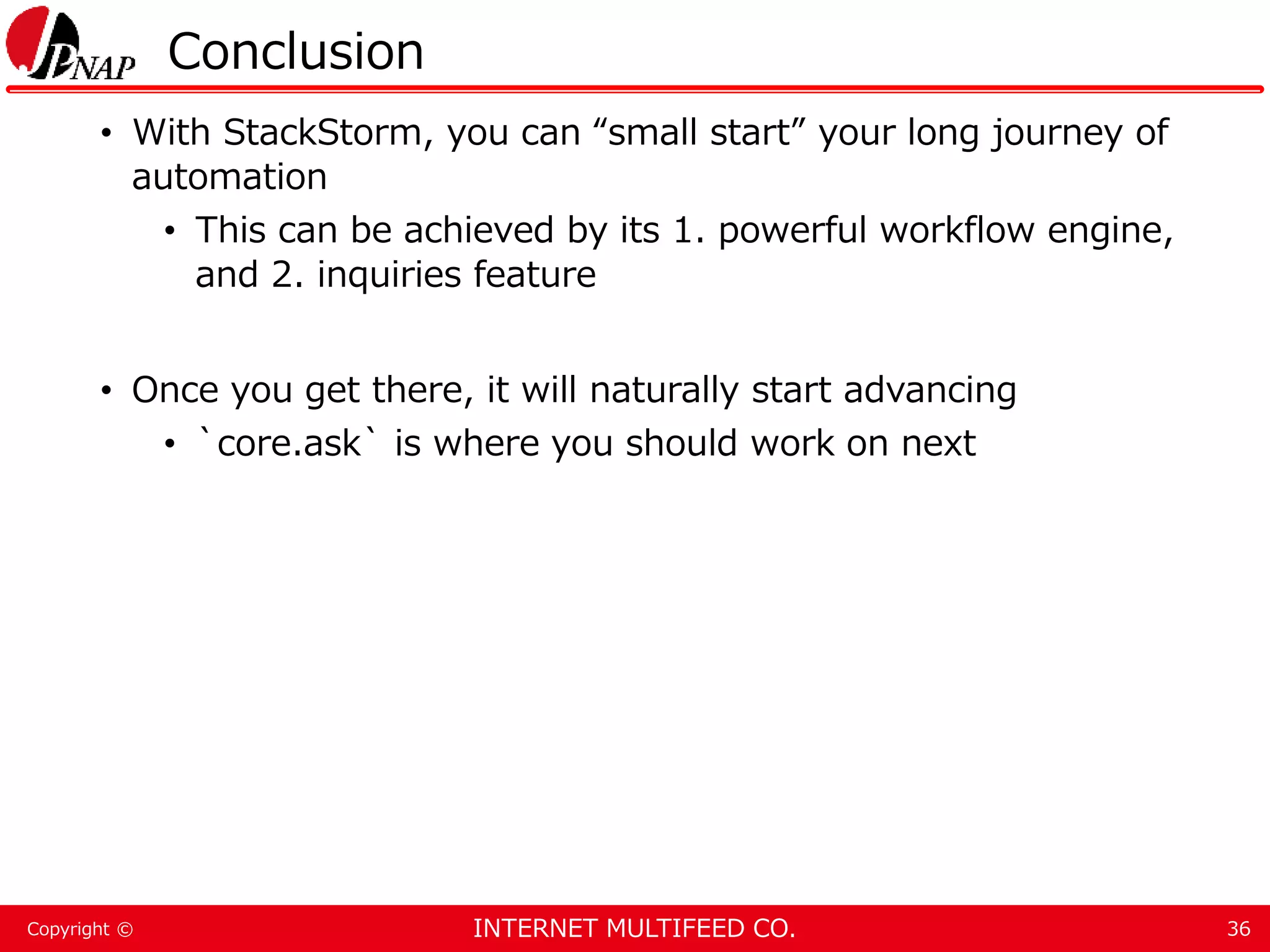 Practical Operation Automation with StackStorm | PPTX