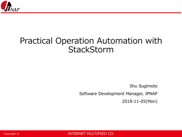 Practical Operation Automation With Stackstorm Pptx Programming Languages Computing