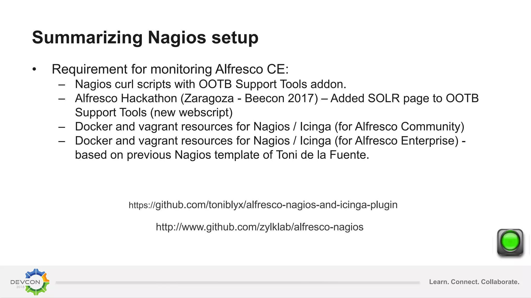 Alfresco monitoring with Nagios and ELK stack | PDF