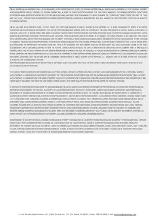 2018.04 EIA All Weather Alpha Fund I LP tear sheet | PDF