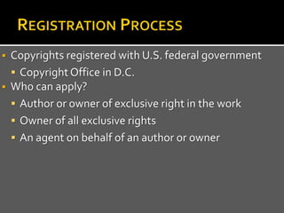 COPYRIGHT: Advantages of Registration | PPTX | Desktop Publishing ...