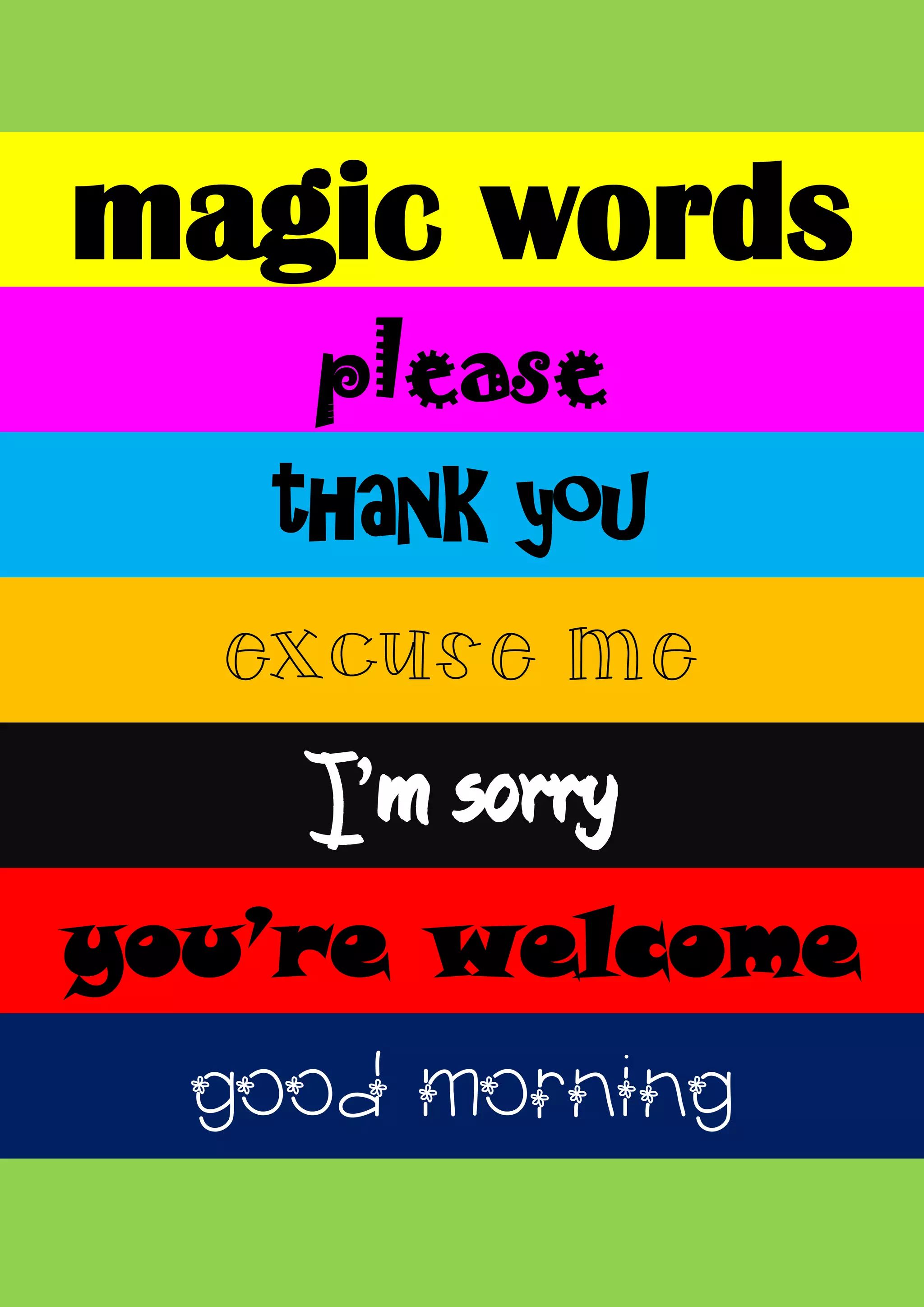 Magic Words Poster | PDF