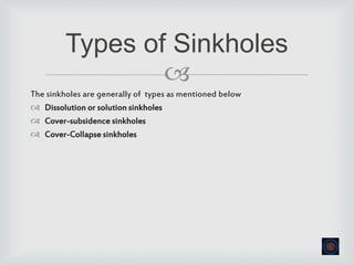 Sinkholes | PPTX