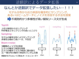 【論文紹介】Understanding Back-Translation at Scale | PPT