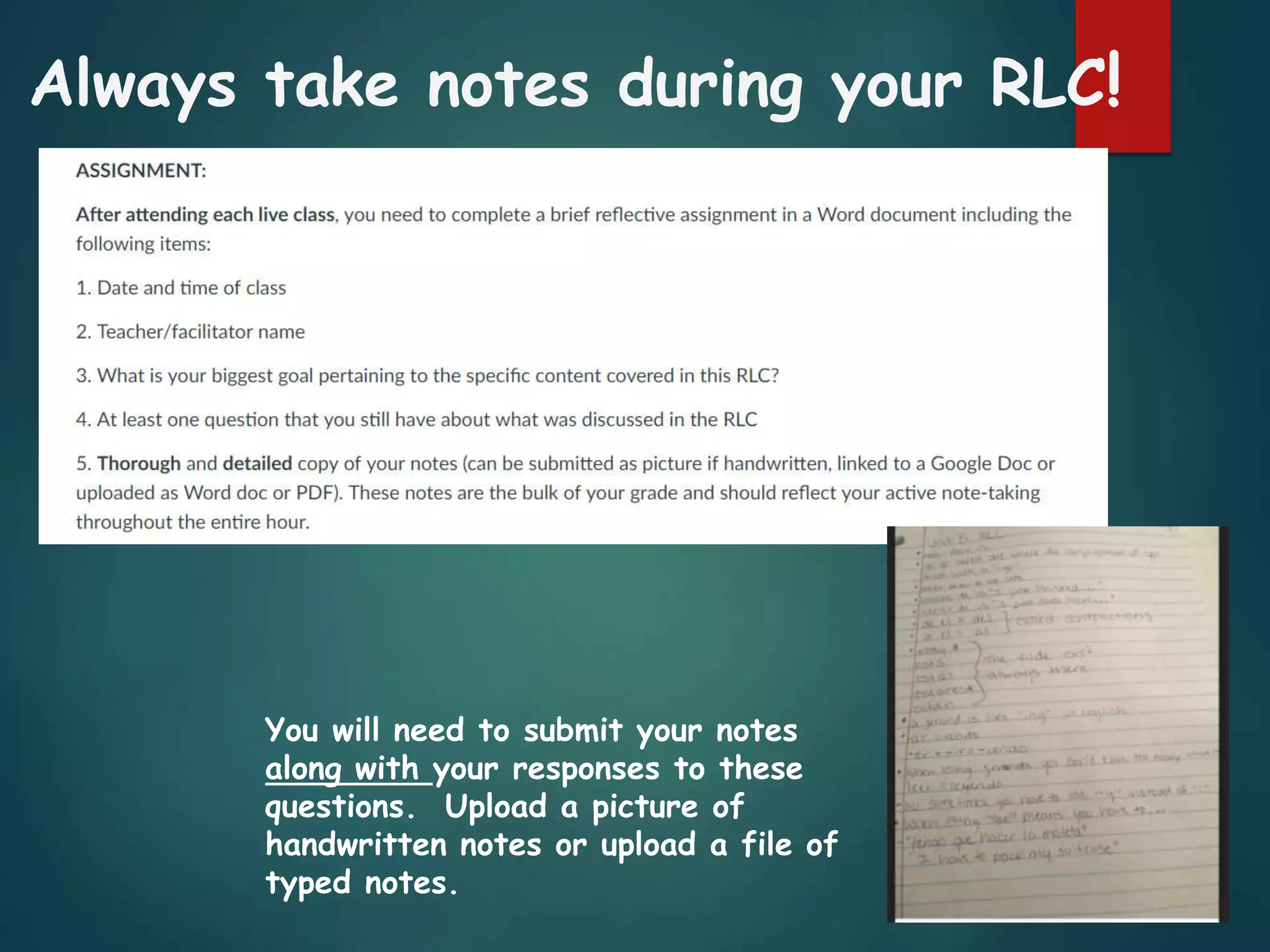 Getting Started RLC Spa1Sec01YL | PPTX