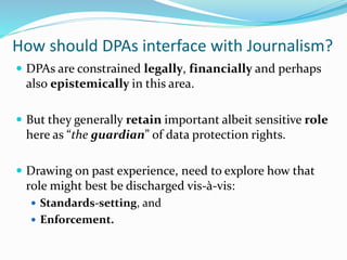 GDPR, DPAs and the Journalistic Media: Walking the Regulatory Tightrope ...