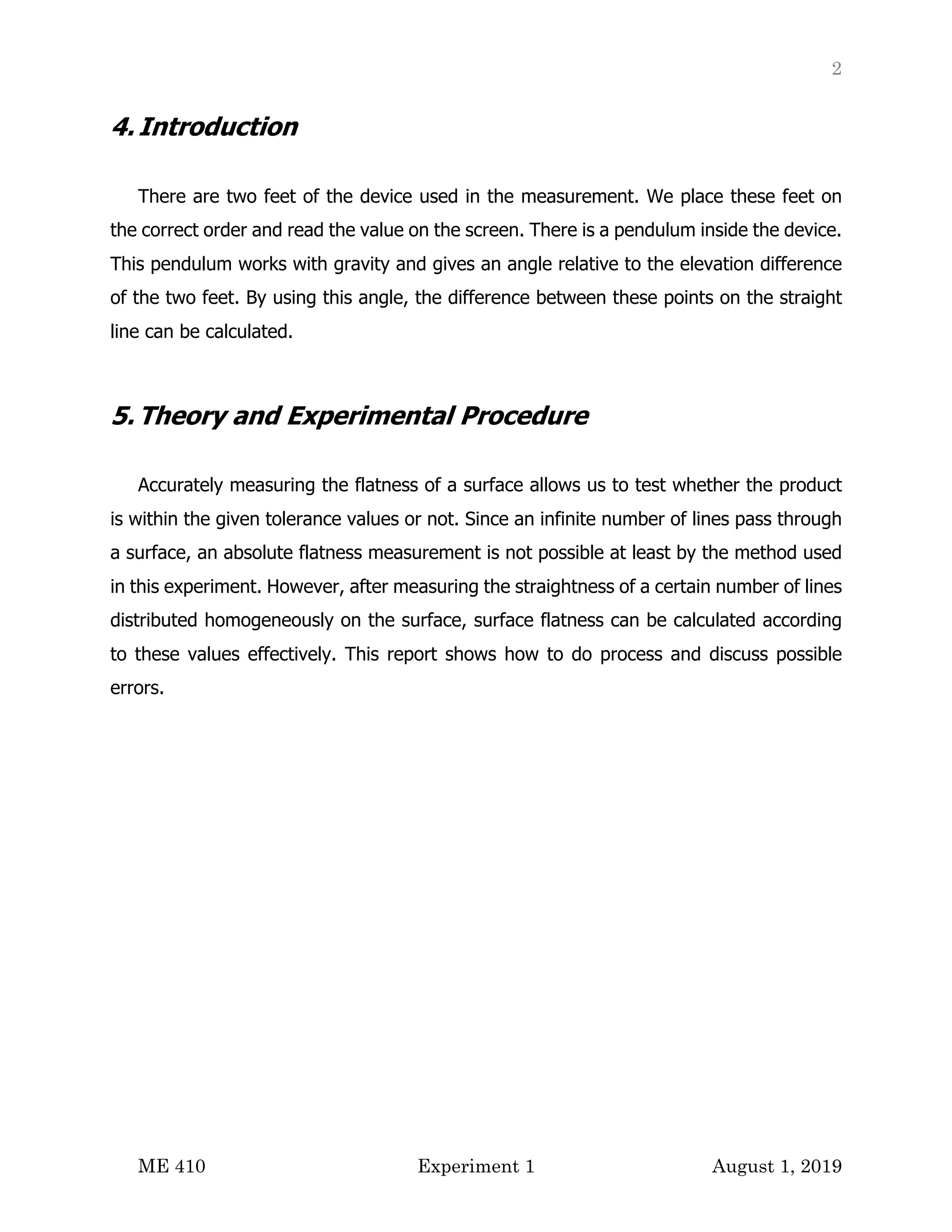 Measurement of Geometrical Errors in Manufacturing Flatness | PDF