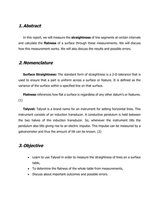 Measurement of Geometrical Errors in Manufacturing Flatness | PDF ...