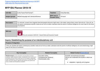 Is the future post-human? IDU planner | PDF