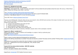 2018-19 G09-10 Zombie Apocalypse IDU planner | PPT