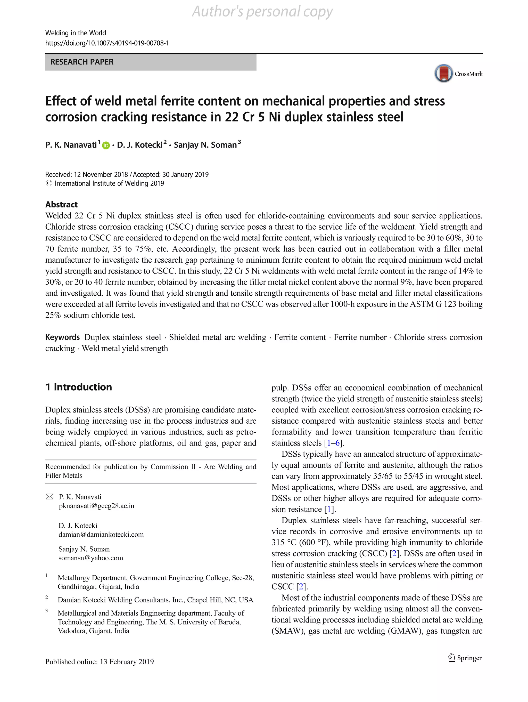 2018-2019 Effect of weld metal ferrite content_WitW Article.pdf