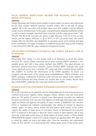 2018 2019 ieee power electronics and drives title and abstract | PDF