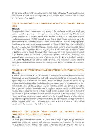 2018 2019 ieee power electronics and drives title and abstract | PDF