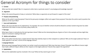 Acronyms for language analysis | PPTX