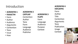 Acronyms for language analysis | PPTX