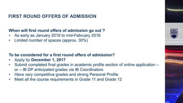 UBC 2018 admissions-process-presentation | PPT