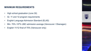UBC 2018 admissions-process-presentation | PDF