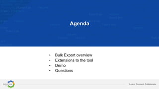 2018 Alfresco DevCon - Alfresco Bulk Export Tool | PPTX