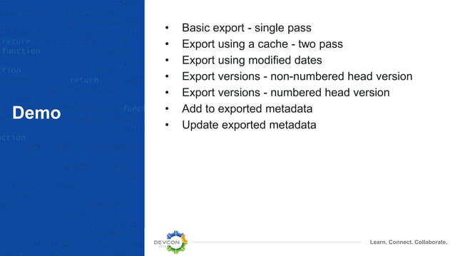 2018 Alfresco DevCon - Alfresco Bulk Export Tool | PPTX | Web Development | Internet
