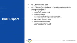 2018 Alfresco DevCon - Alfresco Bulk Export Tool | PPTX