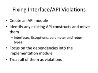 Monolith to Modular - The devil in the dependencies | PPT