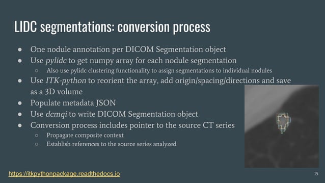 Standardized representation of the LIDC annotations using DICOM | PDF