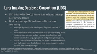 Standardized representation of the LIDC annotations using DICOM | PDF