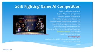 2018 Fighting Game AI Competition | PPT