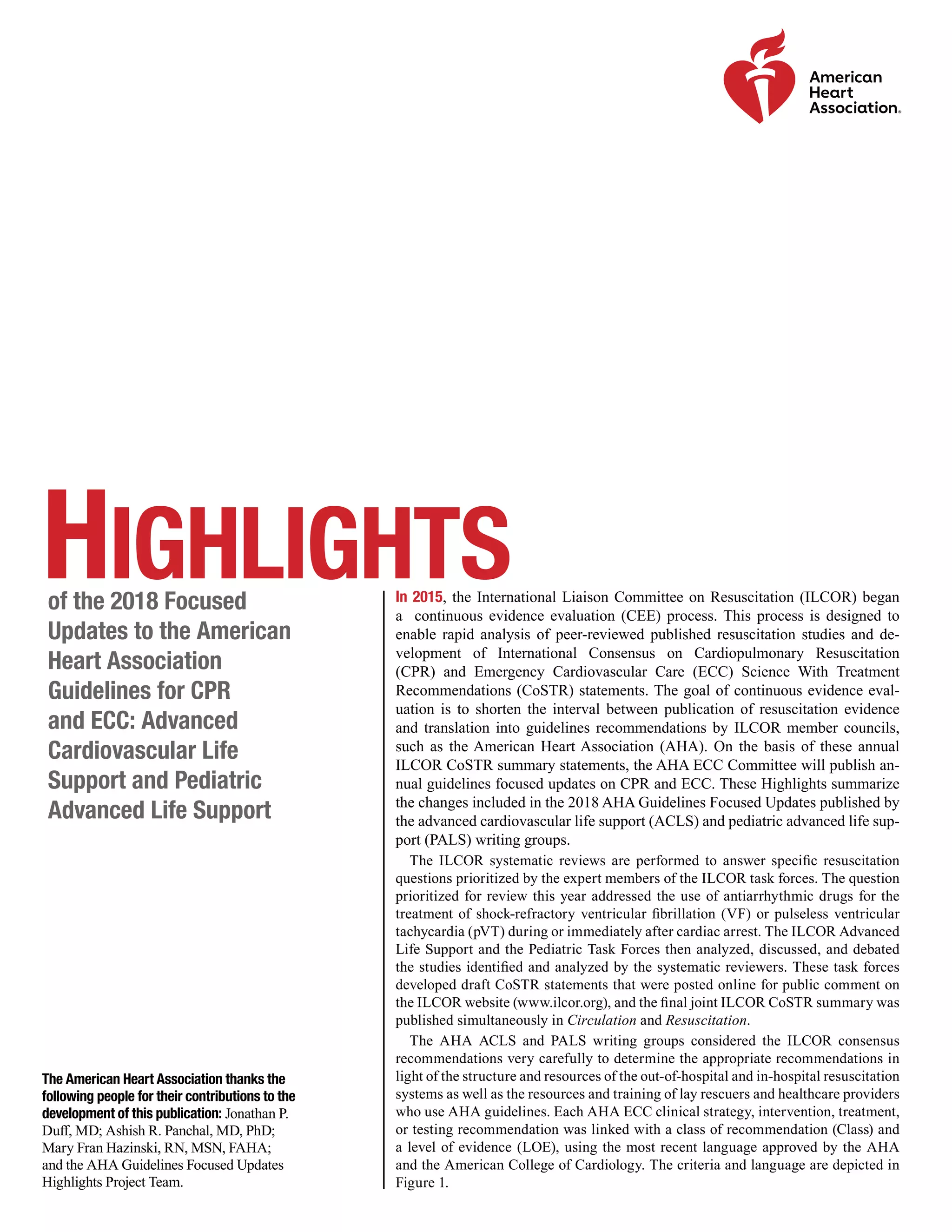 Actualización AHA 2018 de ACLS y PALS (Highlights) | PDF