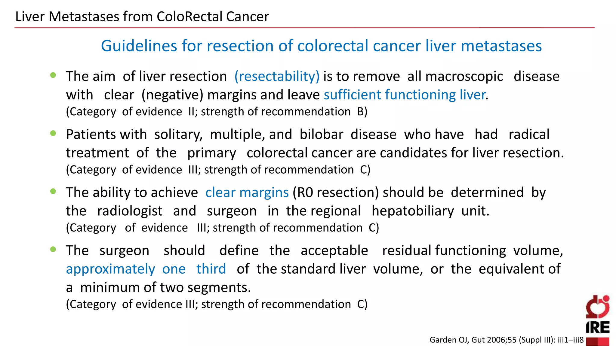 Surgical treatment of colo rectal liver metastases | PPT