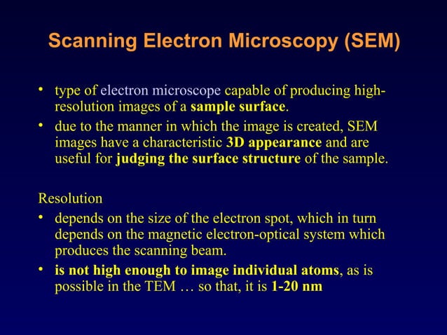 2018 HM-scanning electron microscope | PPT | Chemistry | Science