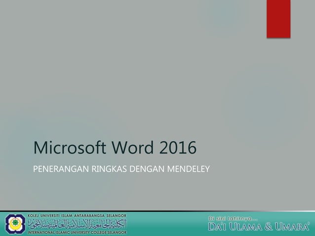 2018 JPLA-KUIS - MS Word + Mendeley | PPT