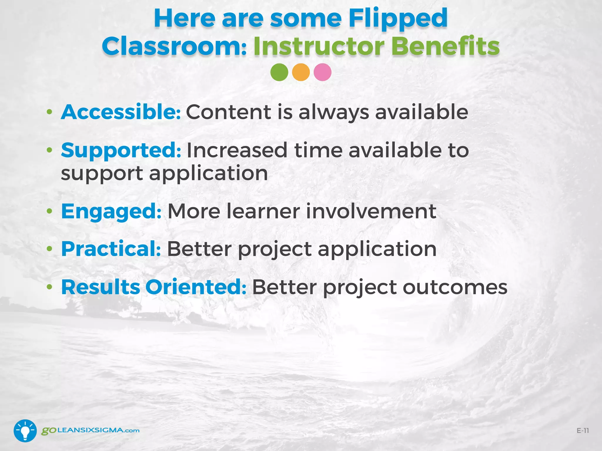 PRESENTATION: How to Flip the Conventional Lean Six Sigma Classroom ...