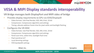 MIPI DevCon Seoul 2018: Dual Mode C-PHY/D-PHY Use in VR Display IC | PDF