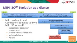 MIPI DevCon Seoul 2018: Evolving MIPI I3C for New Usages and Industries | PDF