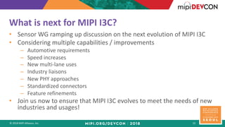 MIPI DevCon Seoul 2018: Evolving MIPI I3C for New Usages and Industries ...