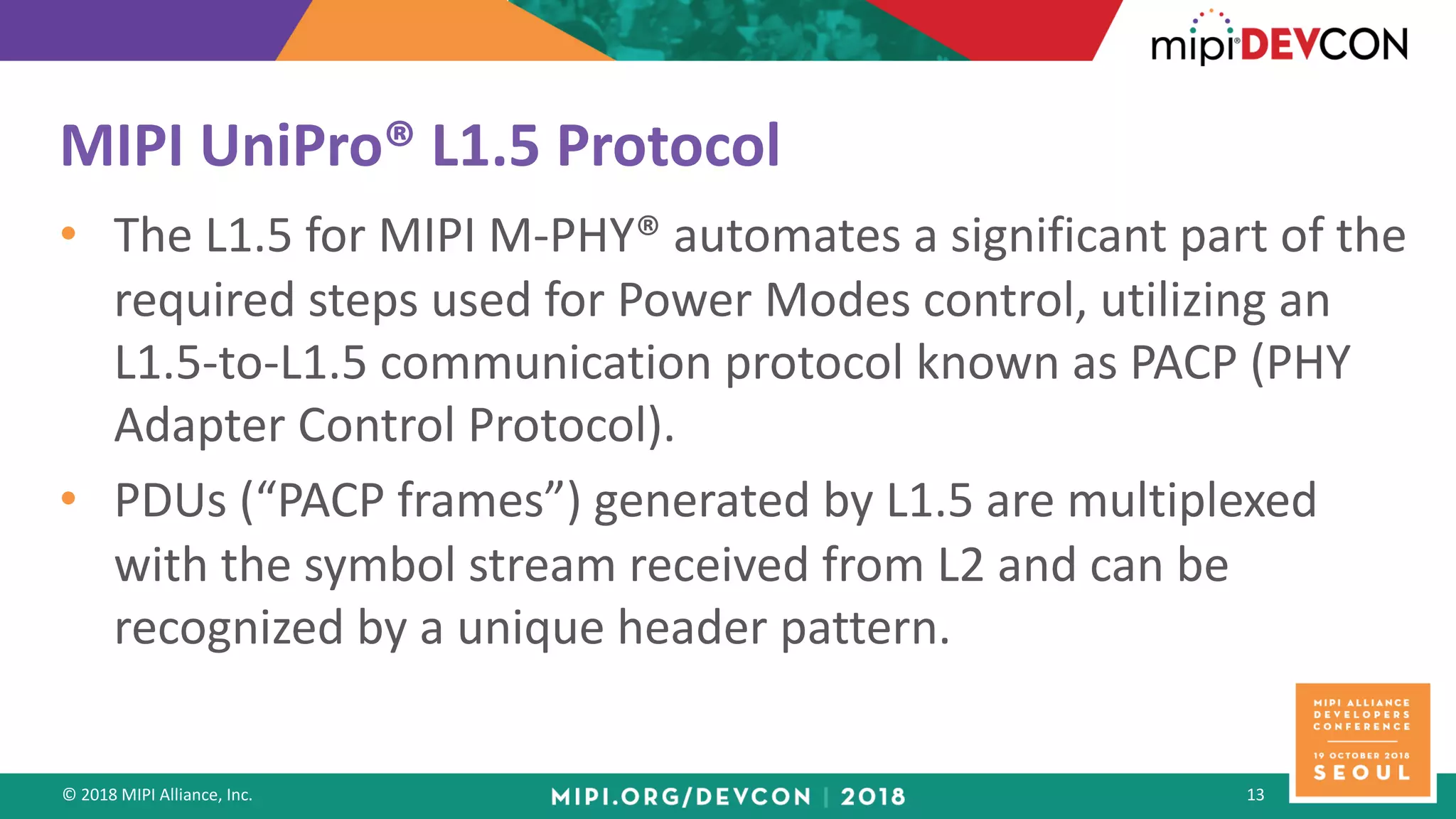 MIPI DevCon Seoul 2018: Troubleshooting MIPI M-PHY Link and Protocol ...