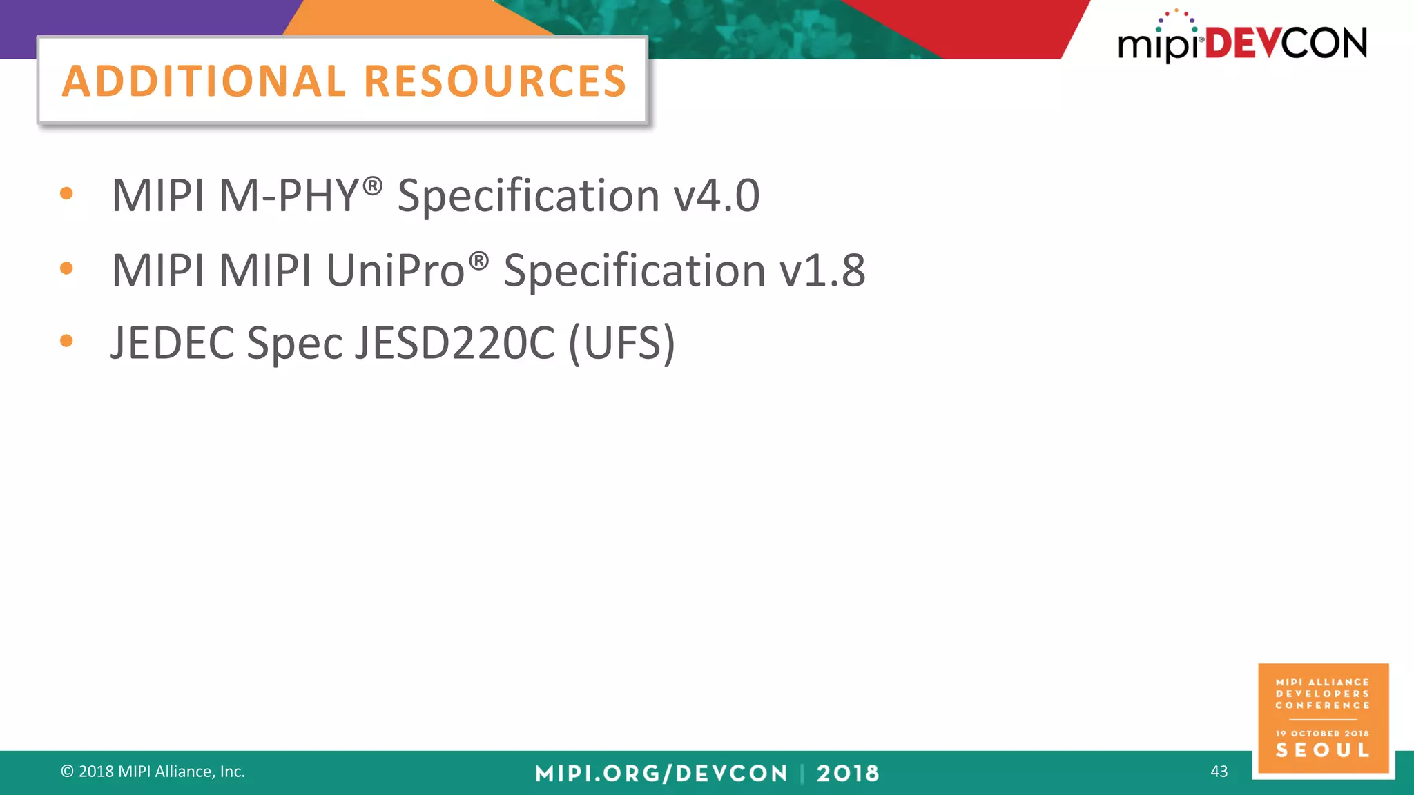 MIPI DevCon Seoul 2018: Troubleshooting MIPI M-PHY Link and Protocol ...