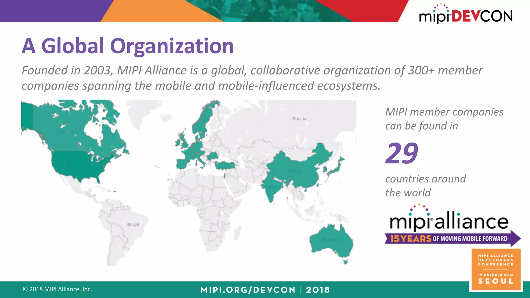 MIPI DevCon Seoul 2018: MIPI State of the Alliance | PDF