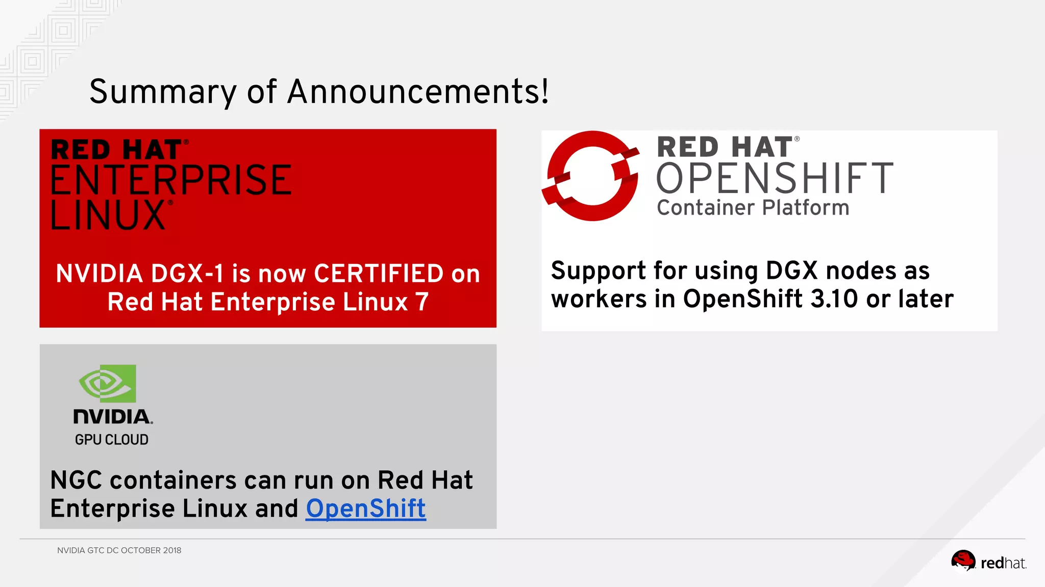 Best practices for optimizing Red Hat platforms for large scale datacenter deployments on DGX ...