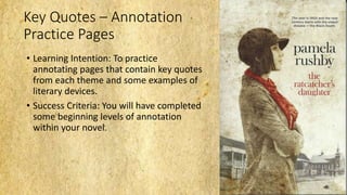 The ratcatchers daughter - annotating key quotes | PPTX | Books and ...