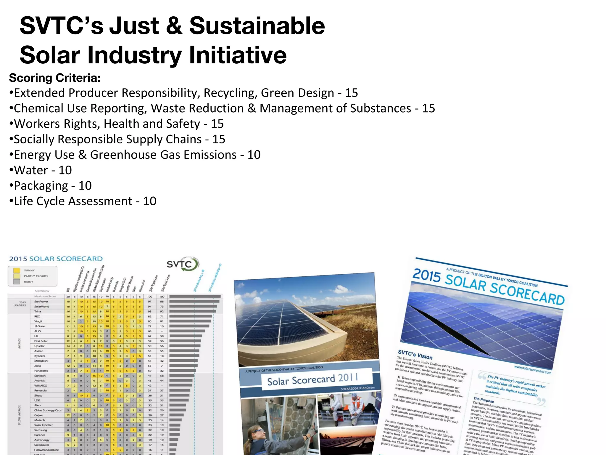 2018 SVTC Solar Scorecard Guidance | PPT