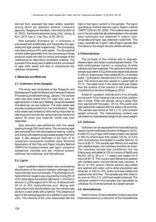 characteristics of solid waste of agar-agar industries | PDF