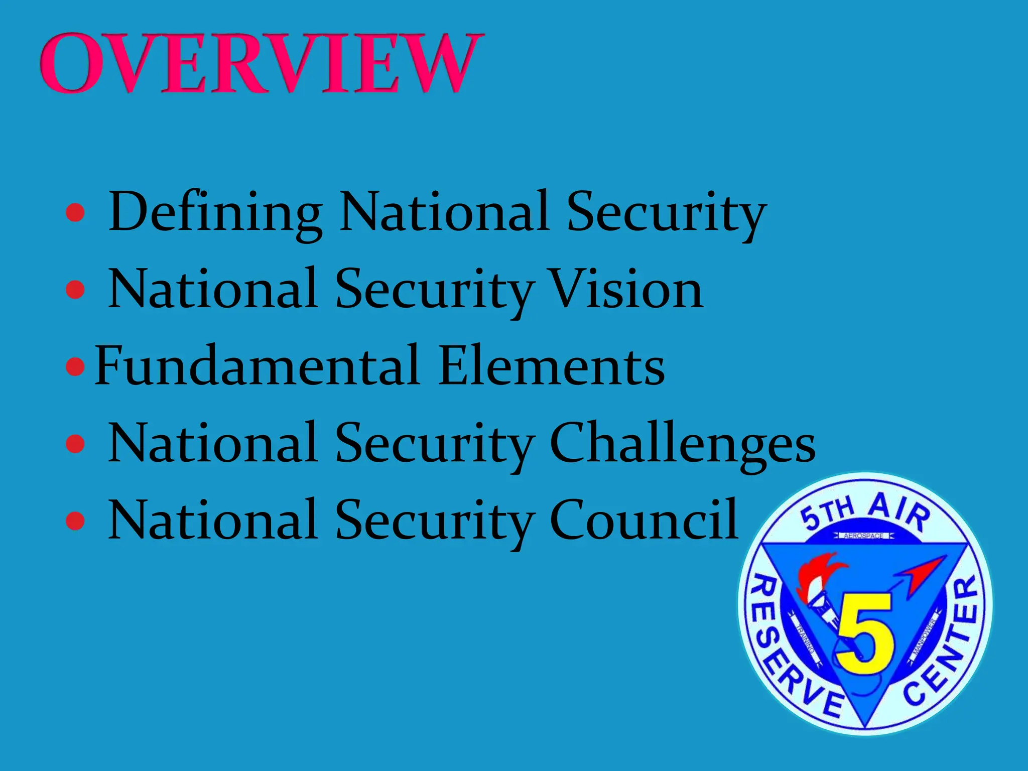 study guide for rotc THREATS TO NATIONAL SECURITY.ppt